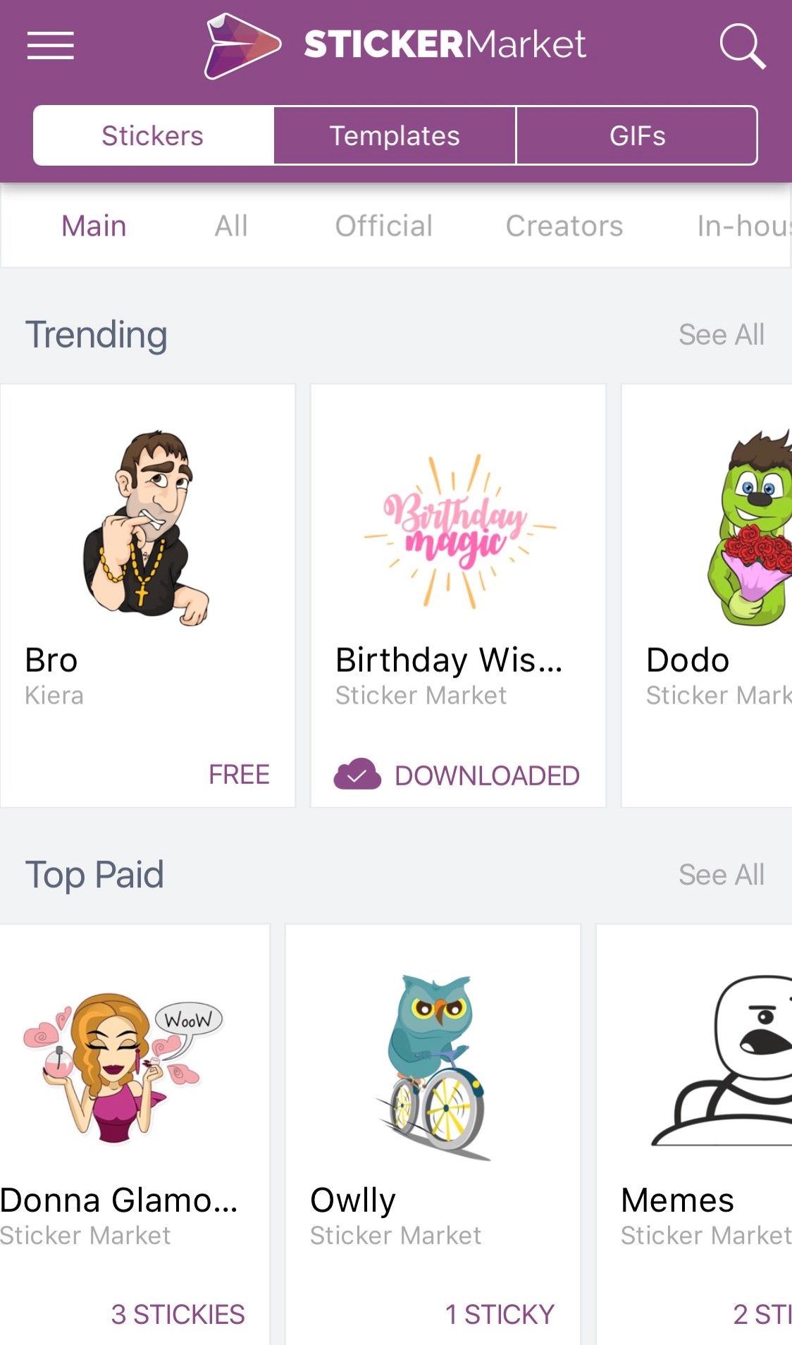 Sticker Market Review